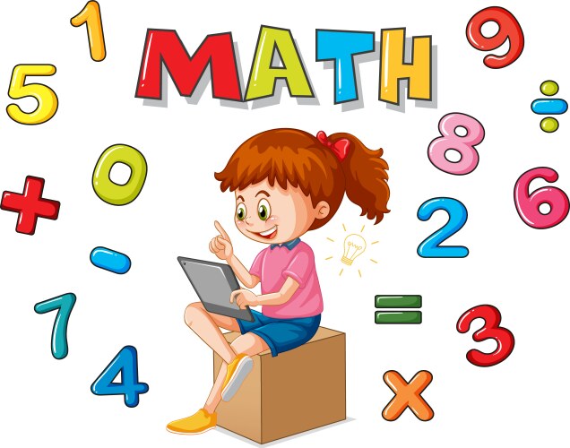 Three parrot on number Royalty Free Vector Image