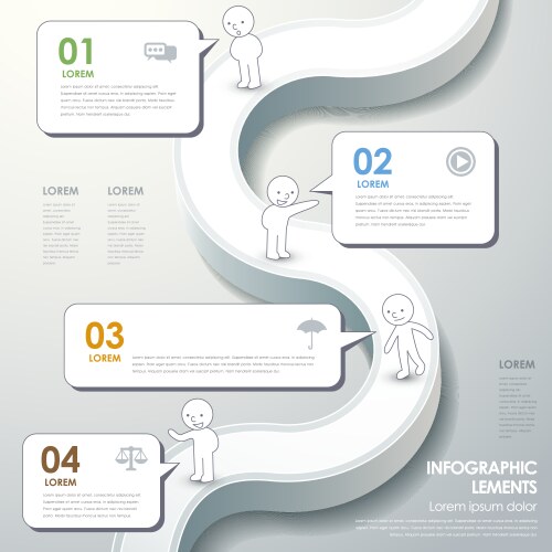 Abstract flow chart infographics Royalty Free Vector Image