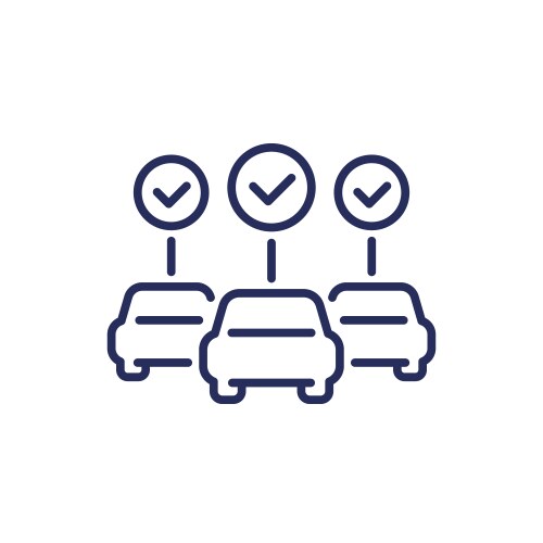 Car fleet icon or pictogram on white Royalty Free Vector