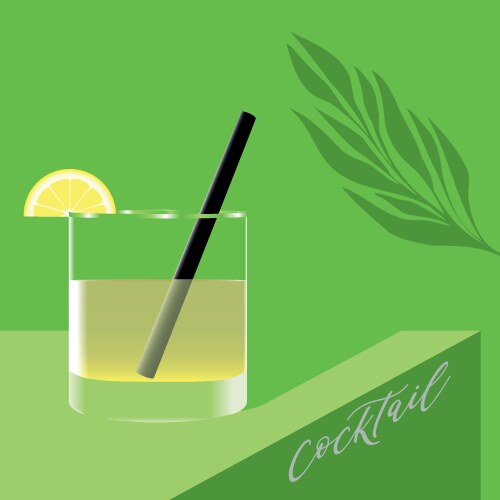 Colored detailed cocktail Royalty Free Vector Image