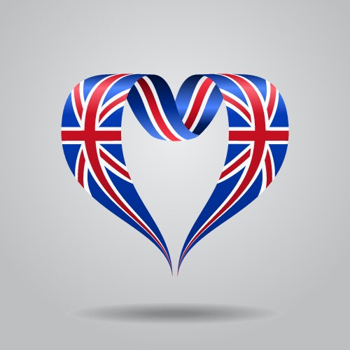 Great britain flag stripe ribbon on white Vector Image