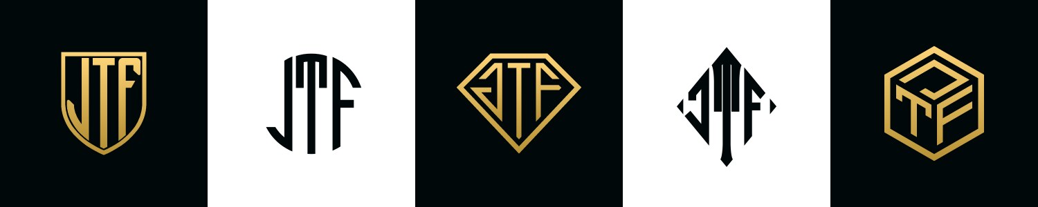 Initial letters jst logo designs bundle Royalty Free Vector