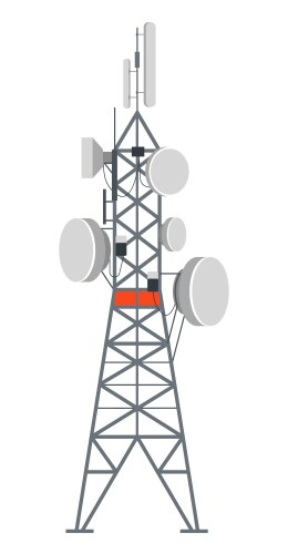 Cell tower pack Royalty Free Vector Image - VectorStock