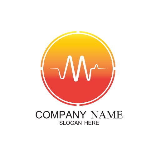 Pulse line template Royalty Free Vector Image - VectorStock