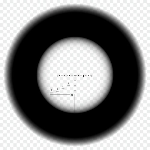 Sniper scope overlay Royalty Free Vector Image
