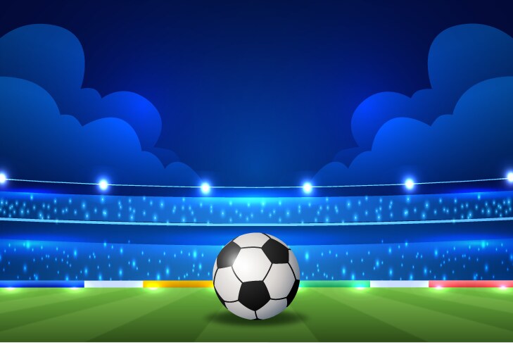 Gradient football field background Royalty Free Vector Image