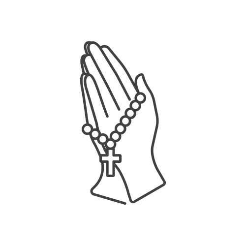 Praying Hands Rosary Vector Images (over 770)