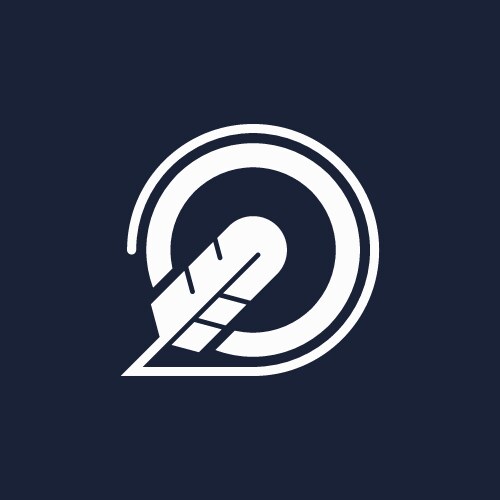 Abstract tech hand logo Royalty Free Vector Image