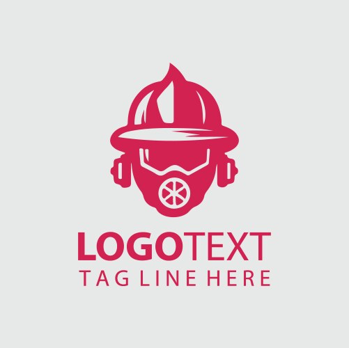 Fire helmet logo Royalty Free Vector Image - VectorStock