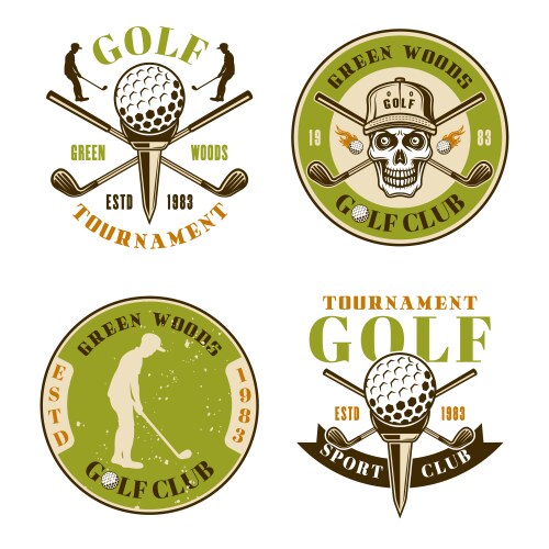 Golf club logos Royalty Free Vector Image - VectorStock