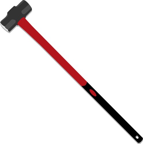 Hammer color Royalty Free Vector Image - VectorStock