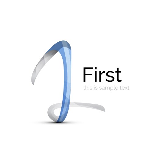 Number one first logo Royalty Free Vector Image