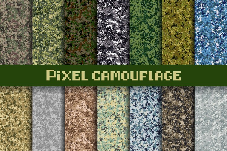 Pixel camouflage for a soldier army uniform Vector Image
