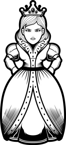 Little princess line art Royalty Free Vector Image