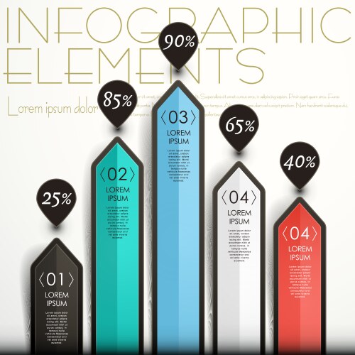 Abstract bar chart infographics Royalty Free Vector Image