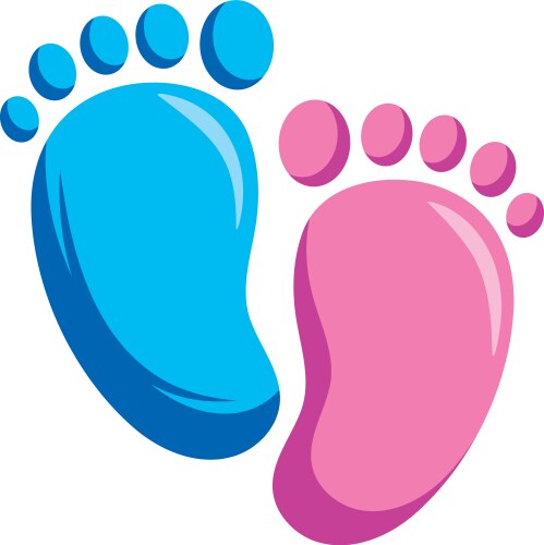 Gender reveal blue rattle Royalty Free Vector Image