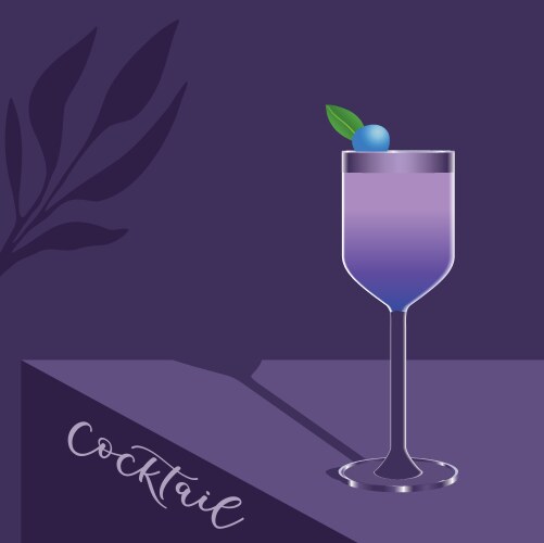 Colored detailed cocktail Royalty Free Vector Image
