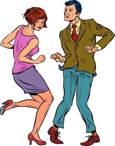 Pop Art Retro Dress Dance Vector Images (61)