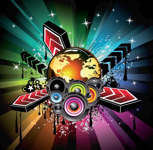 Futuristic speaker background Royalty Free Vector Image