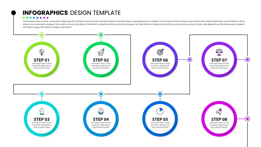 Infographic milestone goal path template boost up Vector Image