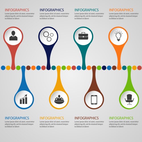 Timeline 3d infographic 3 Royalty Free Vector Image