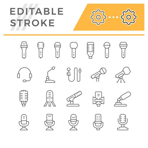 Microphone Outline Vector Images (over 38,000)