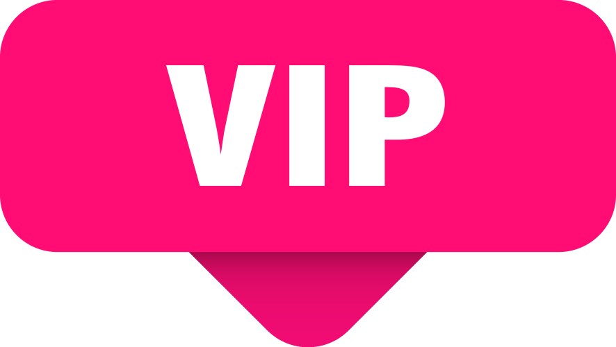 Vip sticker sign on transparent background Vector Image