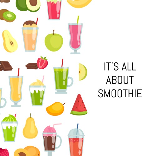 Smoothie frame background Royalty Free Vector Image