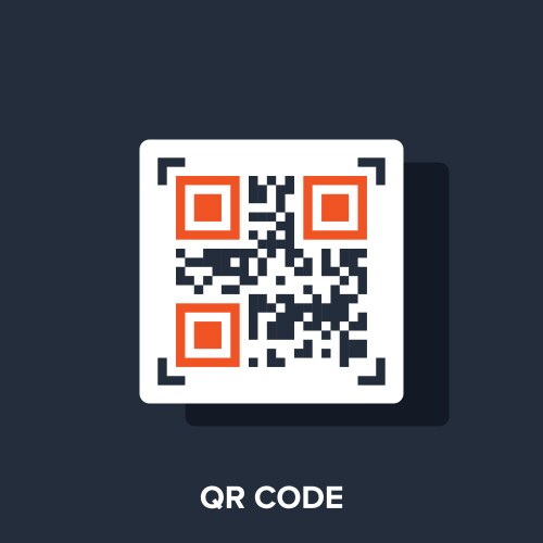 Qr code label icon stylized qr-code for mobile Vector Image