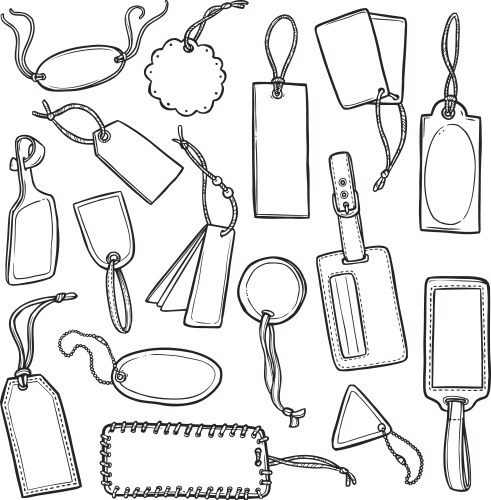 A set of simple tags labels Royalty Free Vector Image