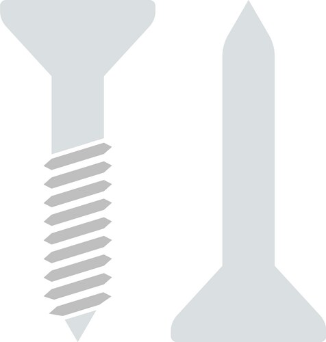 Icon of screw and nail Royalty Free Vector Image