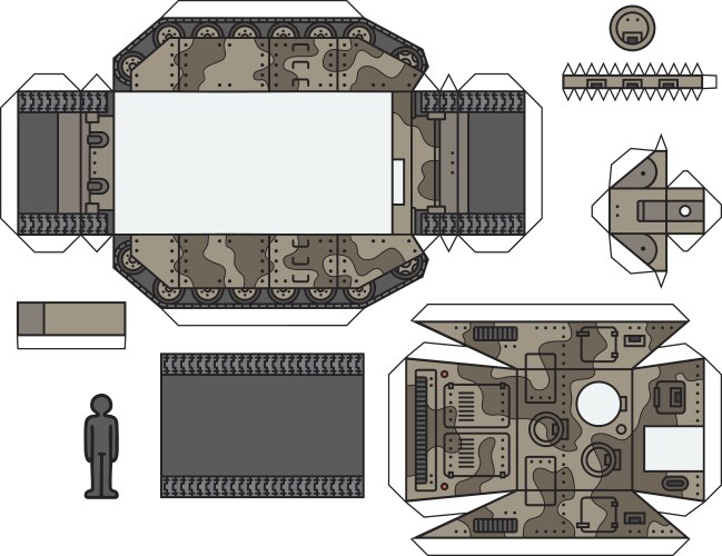 Paper Model Tank Vector Images (87)
