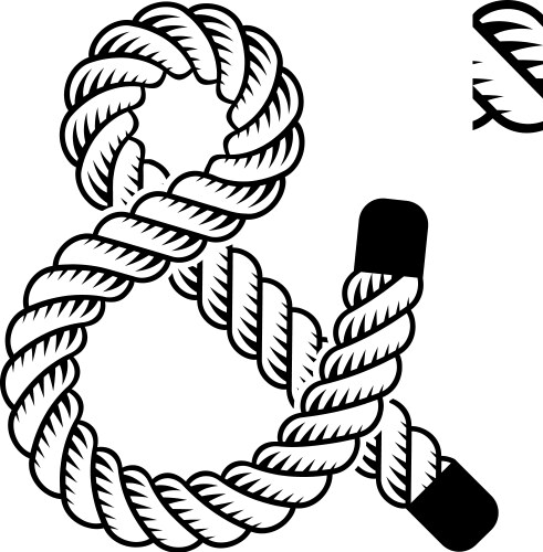 Unity knot black white symbol Royalty Free Vector Image