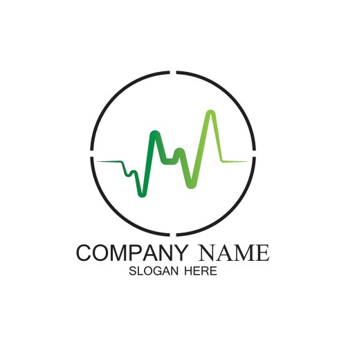 Pulse line template Royalty Free Vector Image - VectorStock