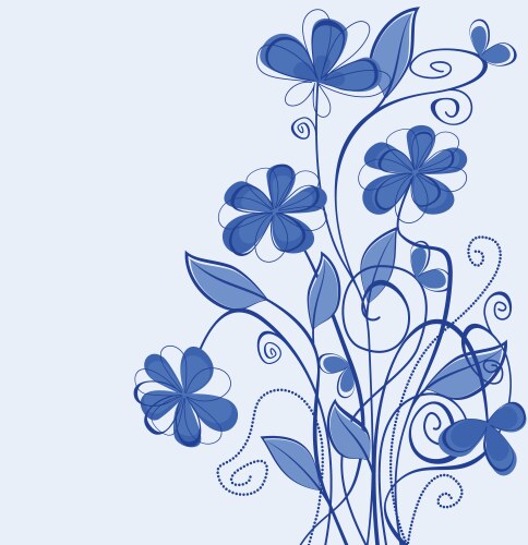 Blue Floral Vector Images (over 170,000)
