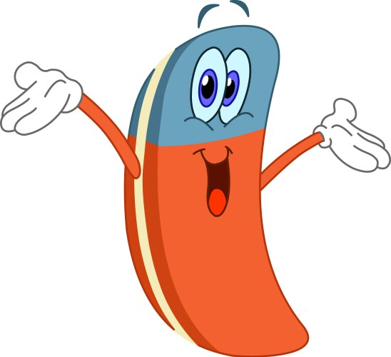 Kawaii school backpack with cute education Vector Image