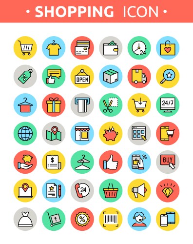 100 sticker icons Royalty Free Vector Image - VectorStock