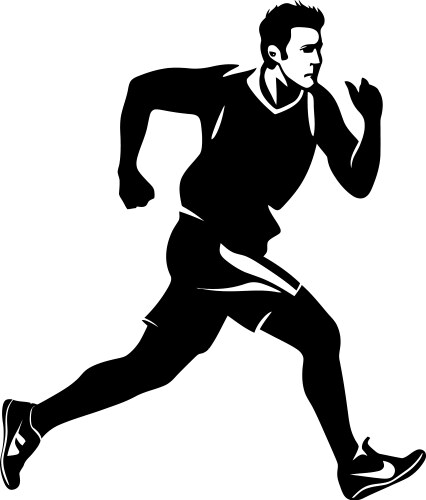 Marathon motion athlete icon speed sprinter Vector Image