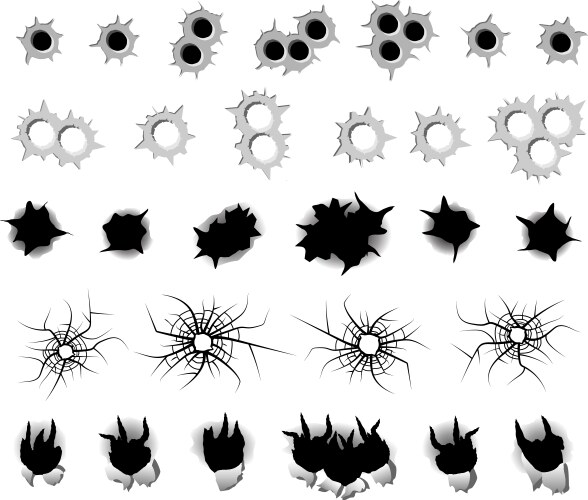 Bullet Hole Vector Images (over 2,900)