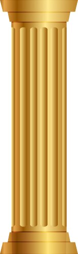 Golden greek single column in cartoon style Vector Image