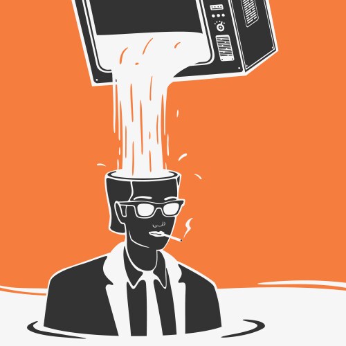 Cartoon media propaganda Royalty Free Vector Image