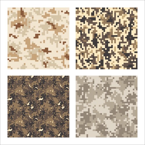 Camouflage military pixel Royalty Free Vector Image