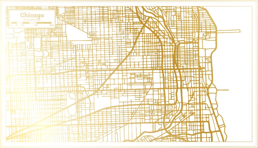 City of Chicago Street Map Vector Images (66)