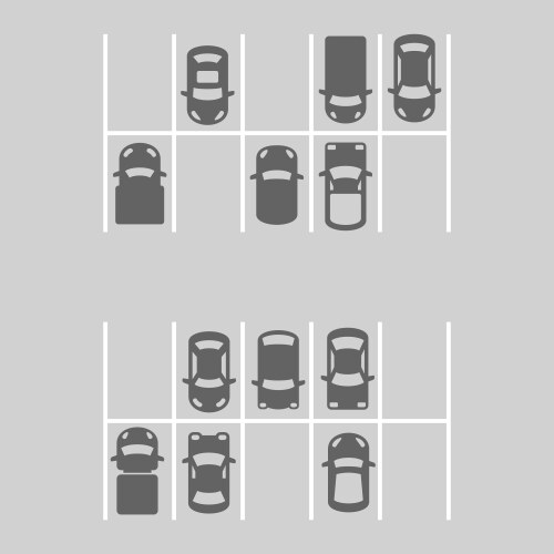 Parking top view Royalty Free Vector Image - VectorStock