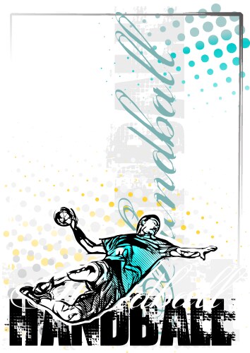 Handball poster Royalty Free Vector Image - VectorStock
