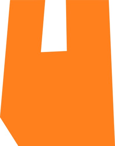 Font paper cut upper case pastel colors Royalty Free Vector