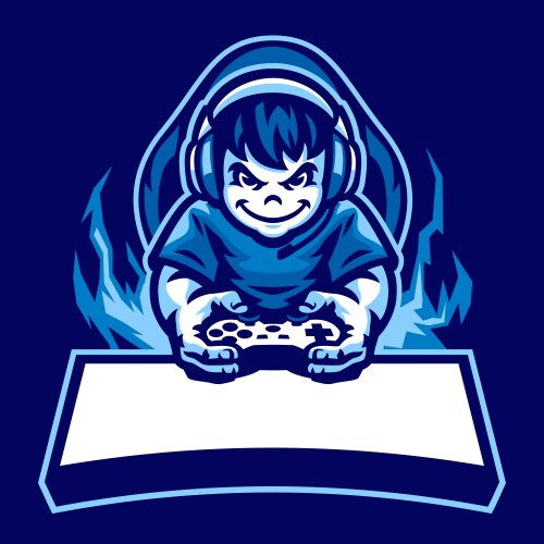 Shadow gamer esport mascot logo Royalty Free Vector Image