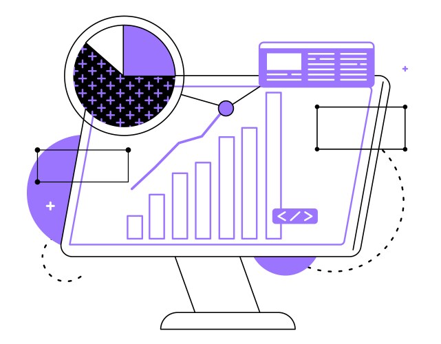 Graph table chart information and data Royalty Free Vector