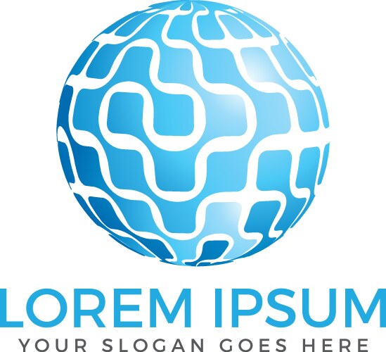 Globe point logo icon design Royalty Free Vector Image