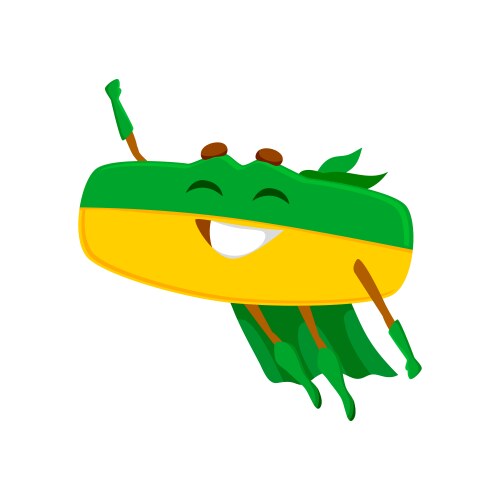 Cartoon math equals symbol superhero character Vector Image